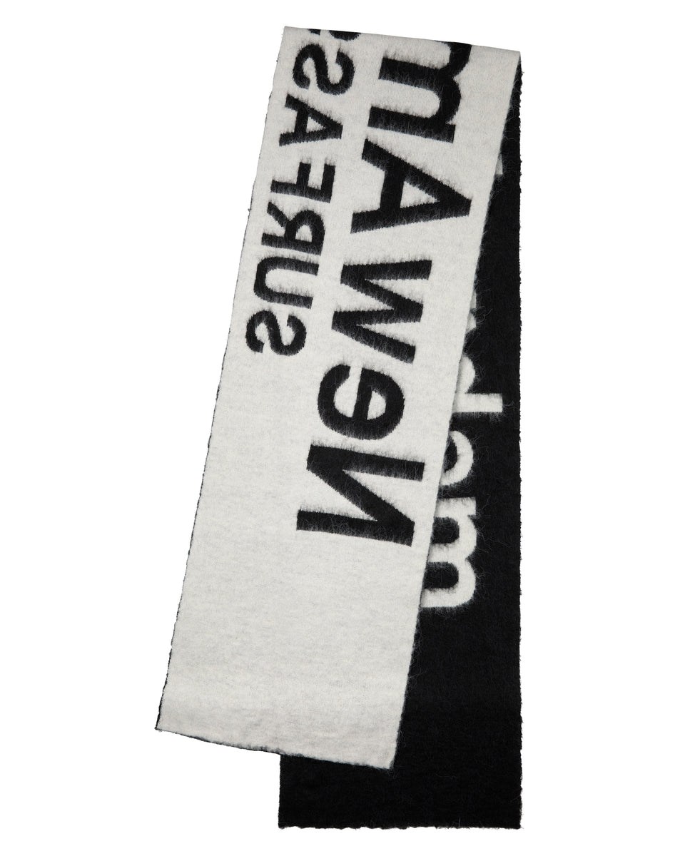 New Amsterdam Surf Association - Fuzzy Name Scarf - Black/White – Haven ...