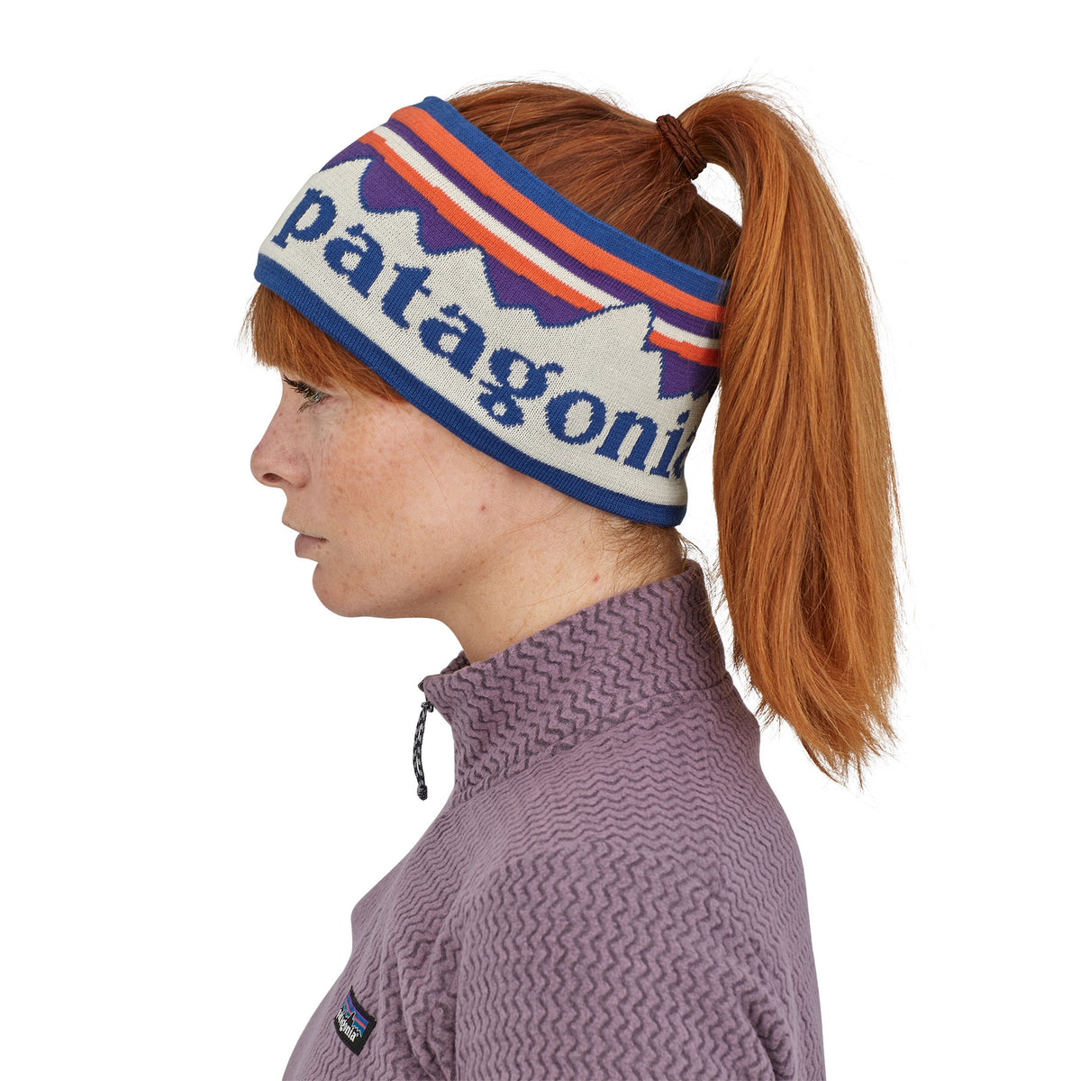 Patagonia - Powder Town Headband - Fitz Roy Sunrise Knit: Birch White ...