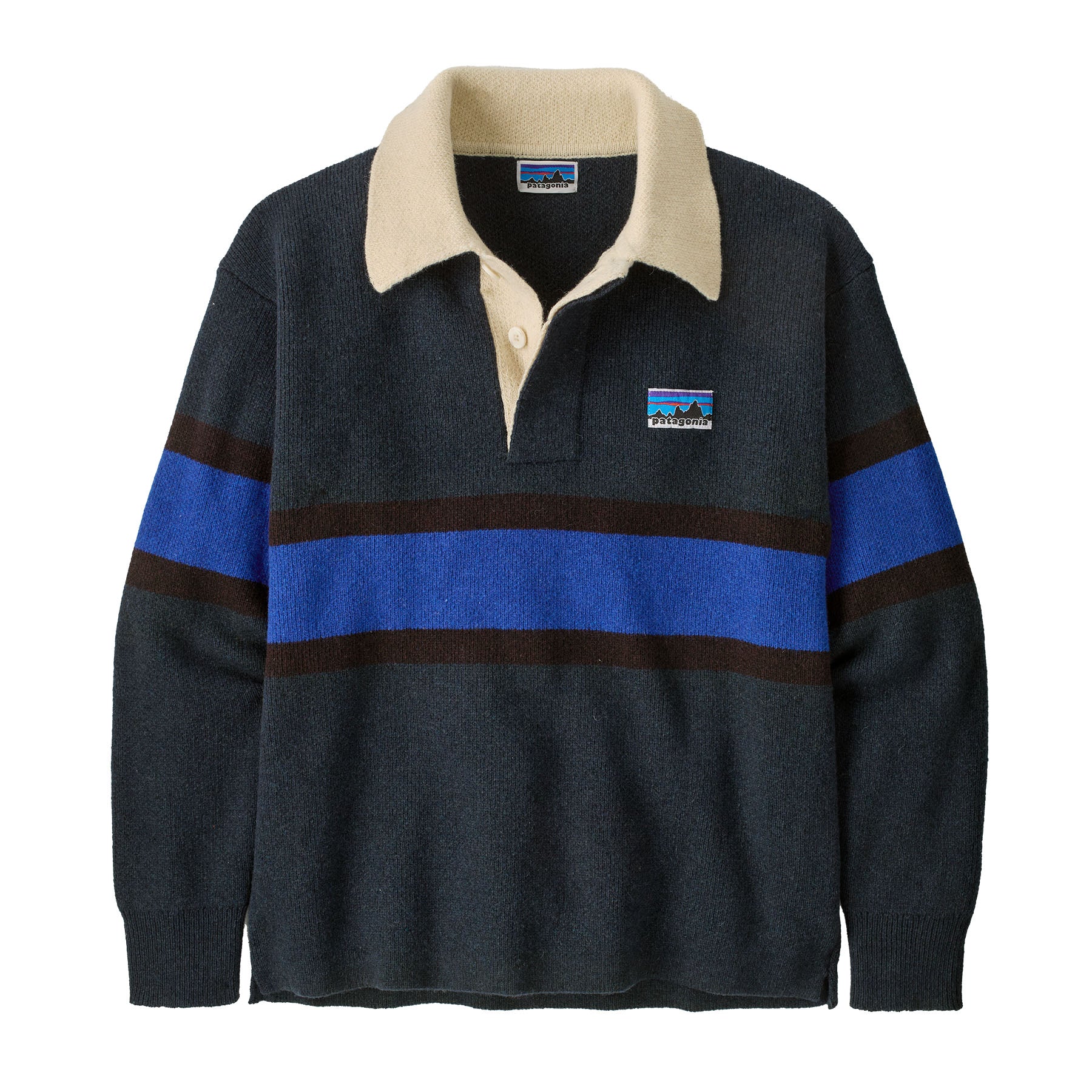Patagonia - Recycled Wool-Blend Rugby Sweater - Rugby Big: Sunken Blue ...