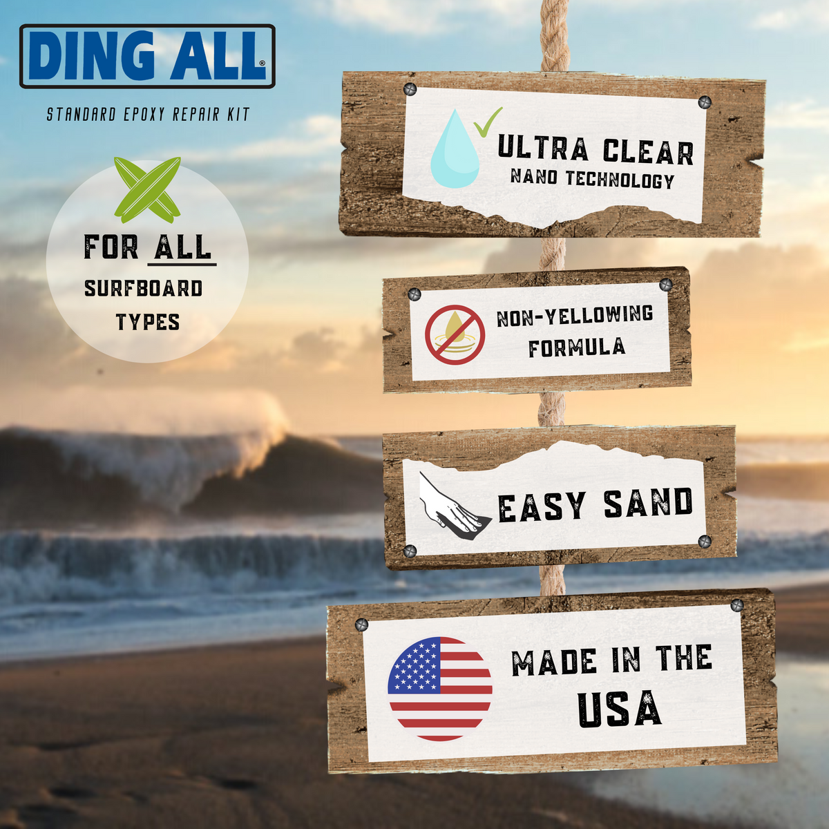 Ding All - Standard Epoxy Repair Kit – Haven Surf