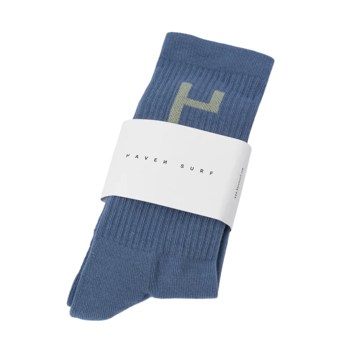 Haven Surf - Base H Socks - Blue/Seaweed logo